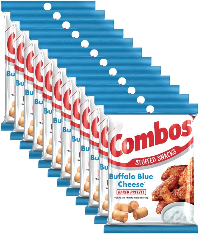 Amazon.com : COMBOS Buffalo Blue Cheese Pretzel Baked Snacks 6.3-Ounce ...