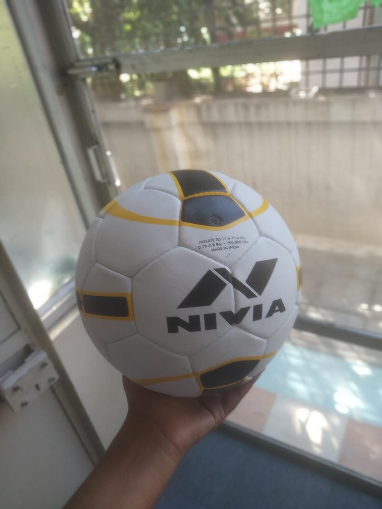 Buy Nivia Equator PU Football ( Size: 5, Color : White/Black, Ideal for ...