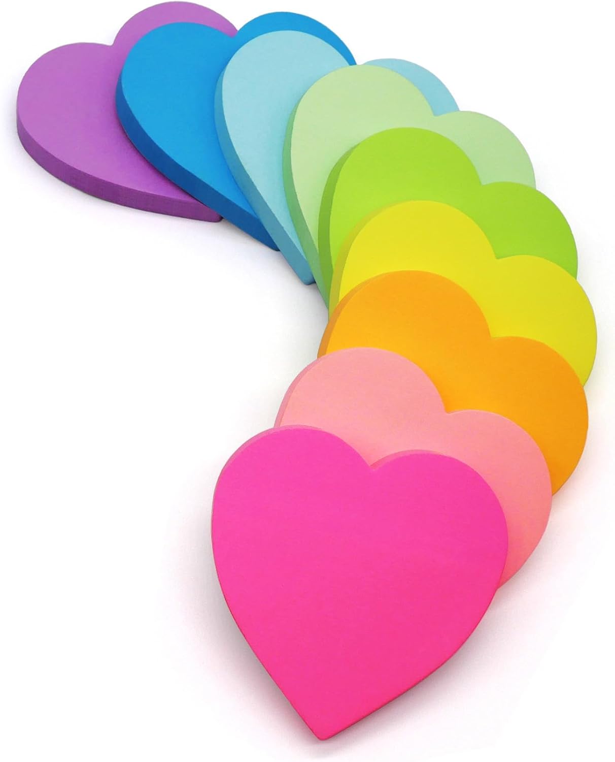 Amazon.com : Heart Sticky Notes 3x3 in, 9 Pads, 82 Sheets/Pad, Super ...