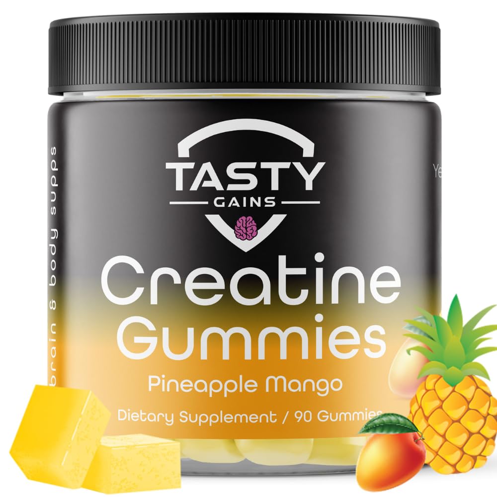 Amazon.com: TASTY GAINS Creatine Infused Gummies, 90g of Creatine, Non ...