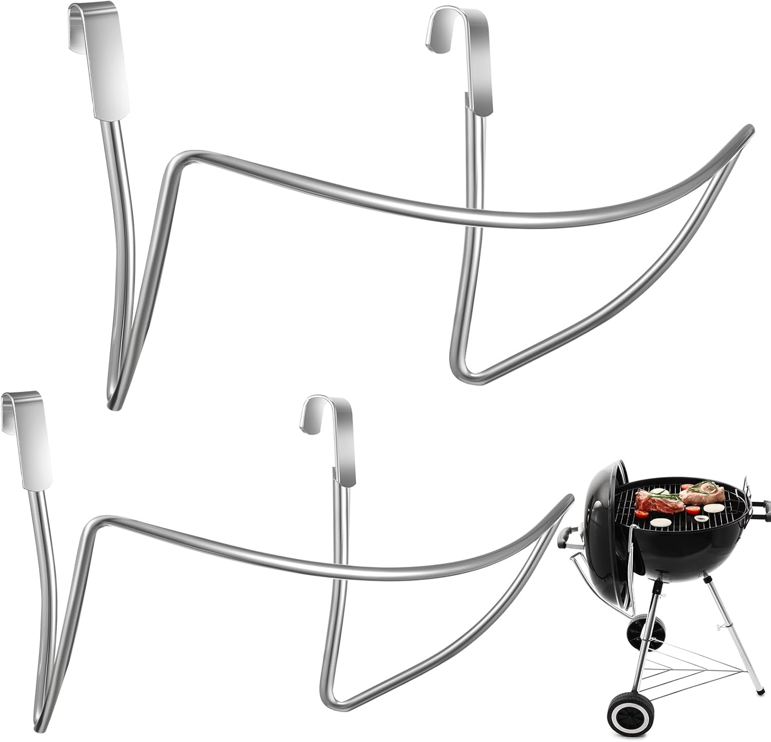 Amazon.com : MorningRo 2 Pcs Grill Lid Holder Slide a Side Lid Prop for ...