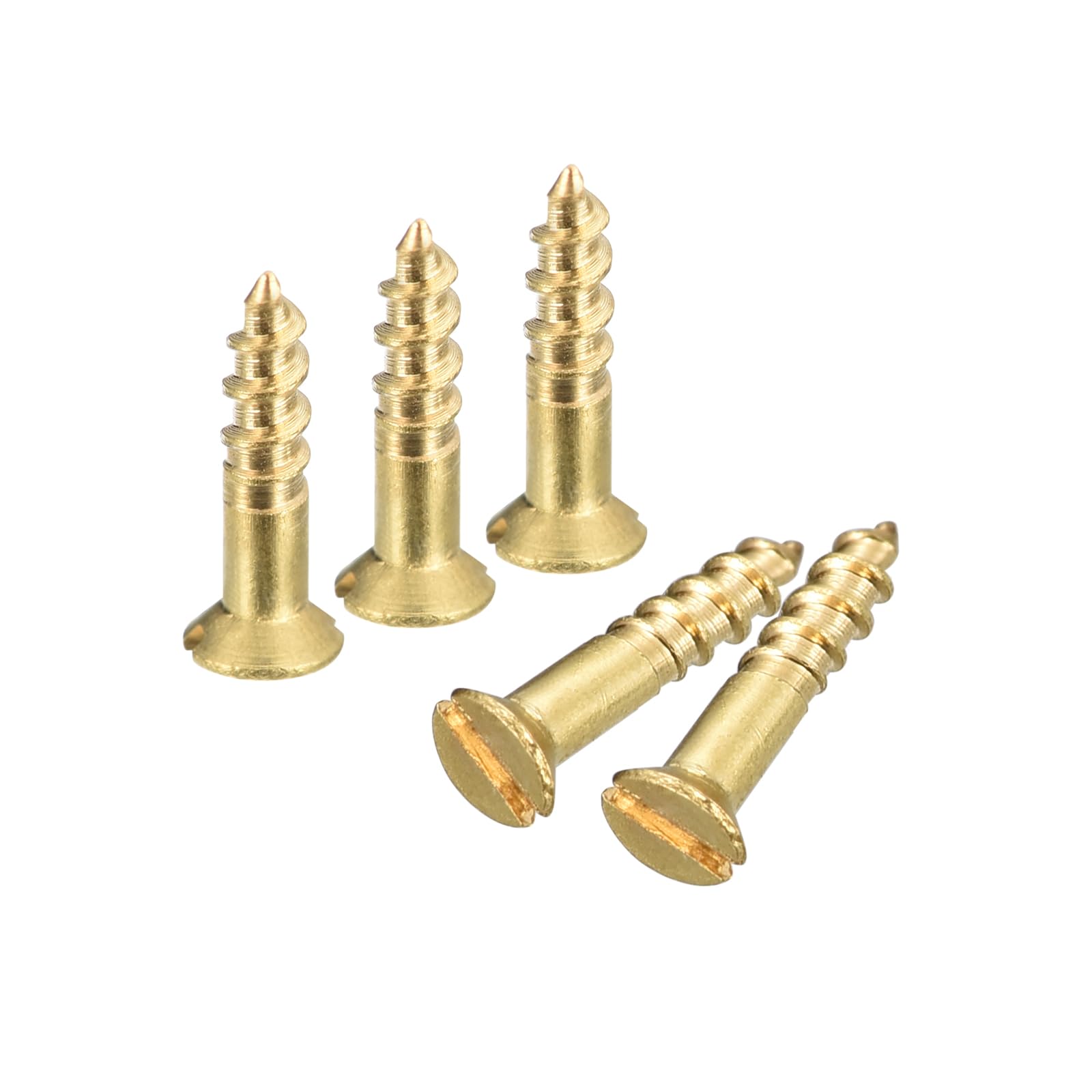 Amazon | uxcell 真鍮木ネジ スロットドライブ 平頭 セルフタッピンネジ 皿穴 木工家具用 100個 M2 x 8 mm ...