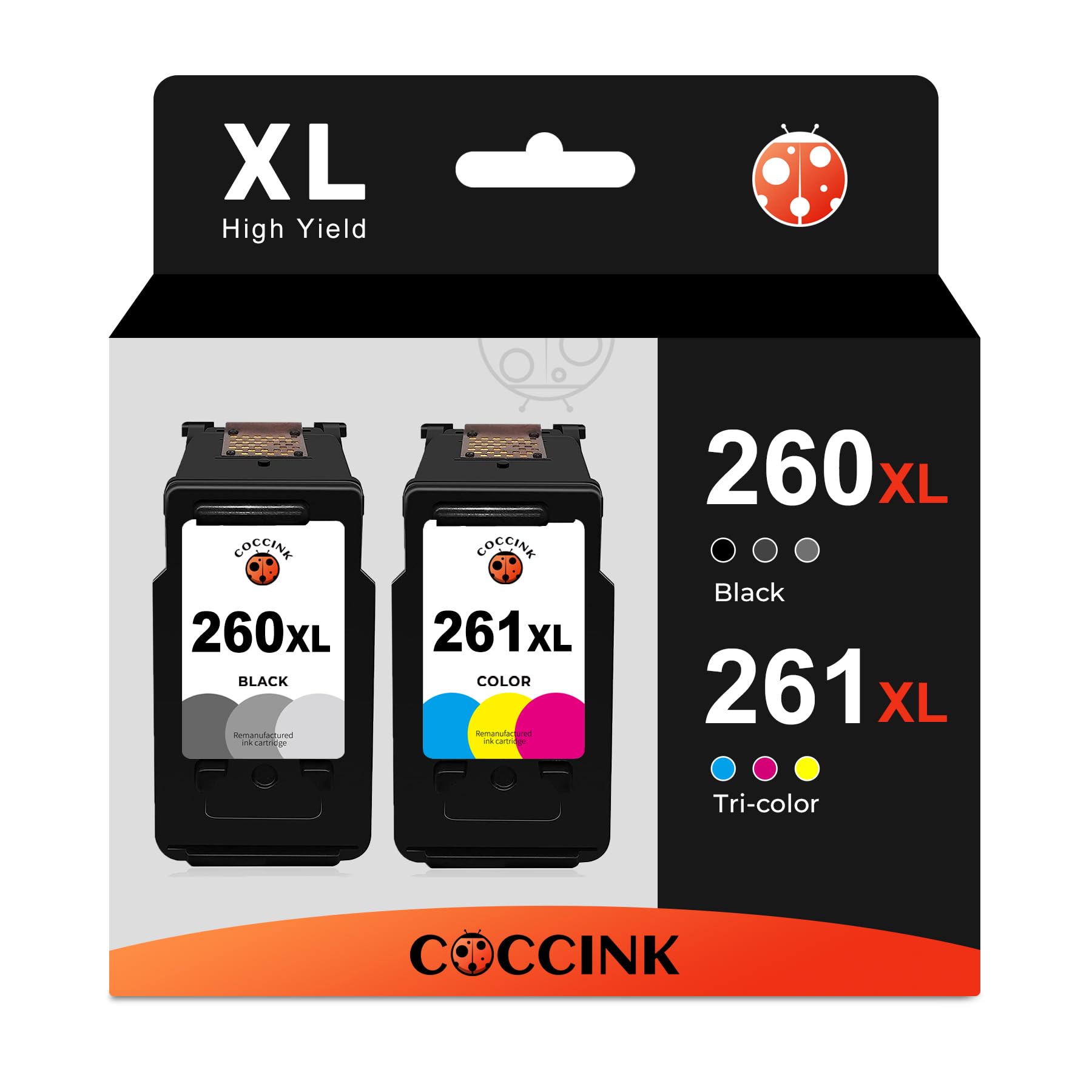 Amazon.com: COCCINK 260XL 261XL Ink Cartridge Replacement for Canon ...