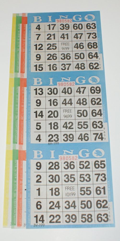 Amazon.com : SmallToys Bingo Paper Game Cards - 3 Cards - 4 Sheets ...