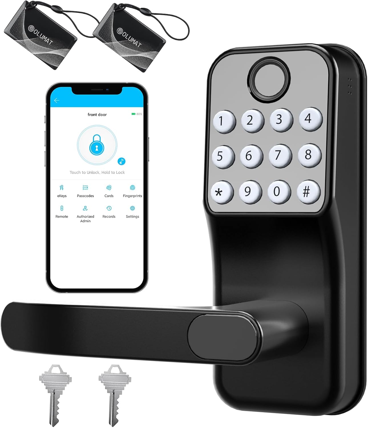Smart Door Lock with Keypad: Olumat Keyless Entry Door Lock ...