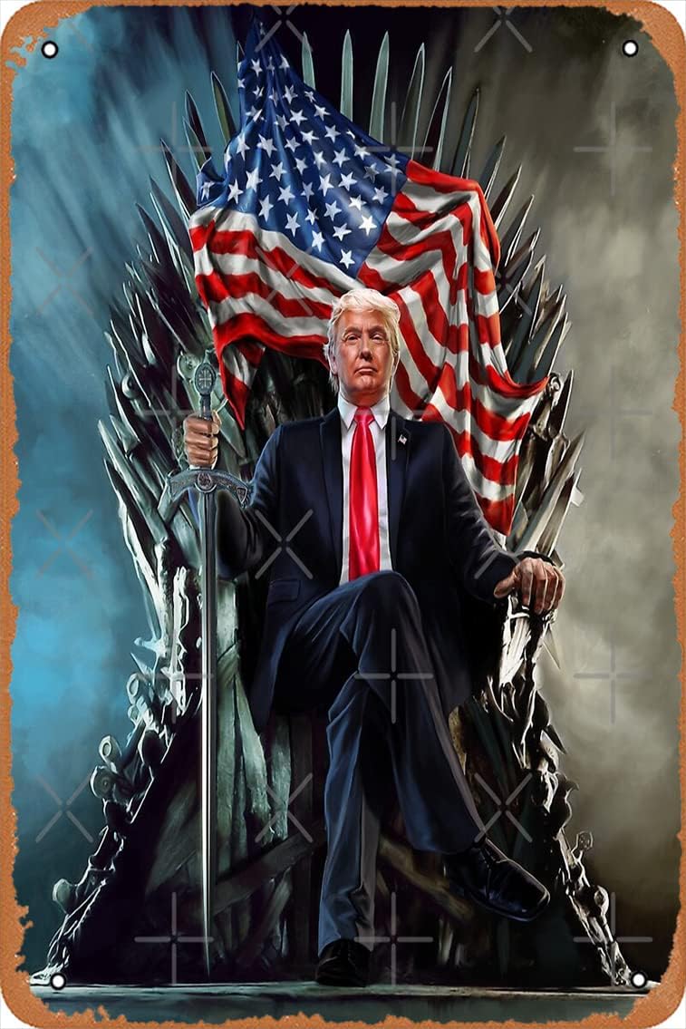 Amazon.com : United States President Donald Trump on Iron Chair Canvas ...