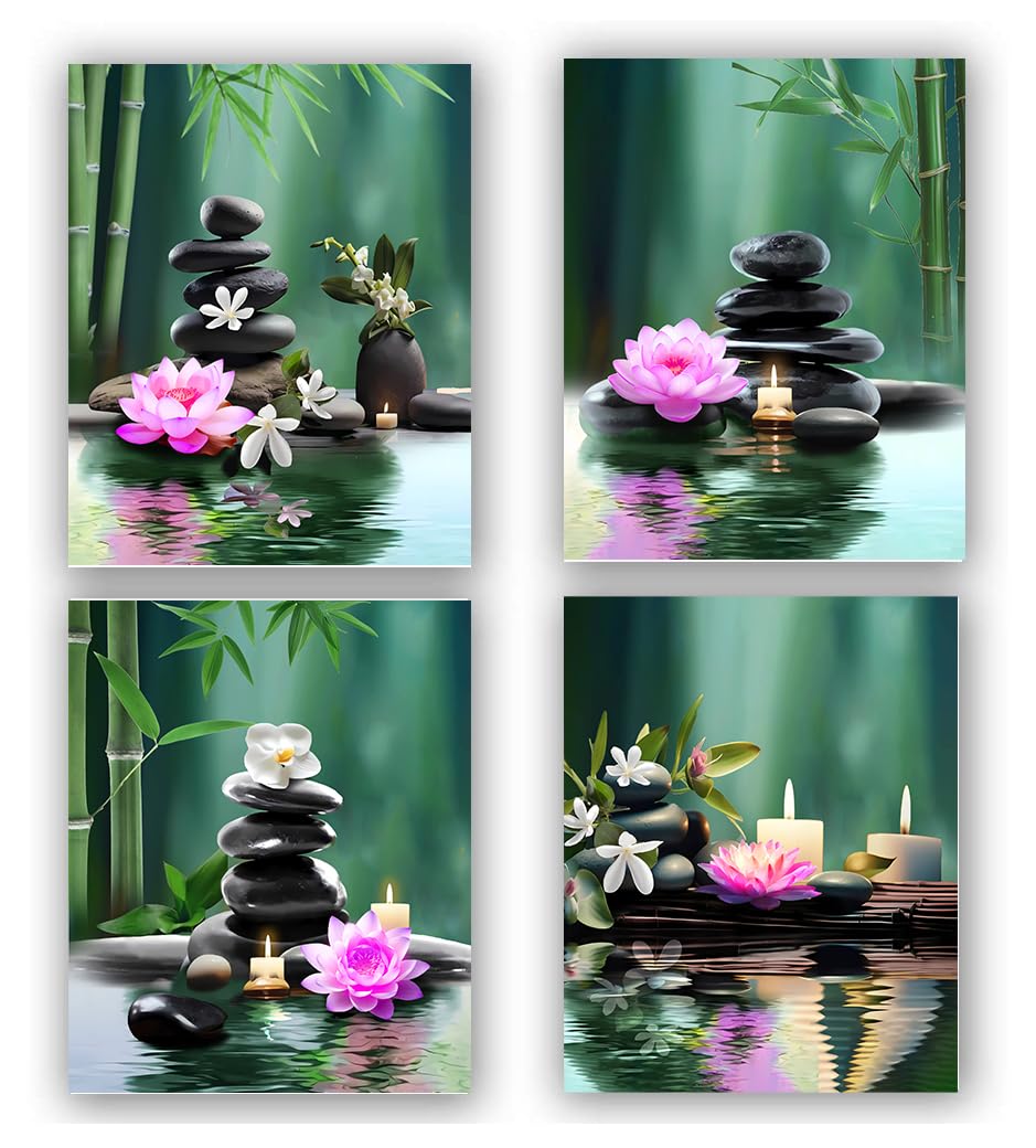 Amazon.com: Zen Wall Art Print Meditation Canvas Wall Art, Zen Spa ...