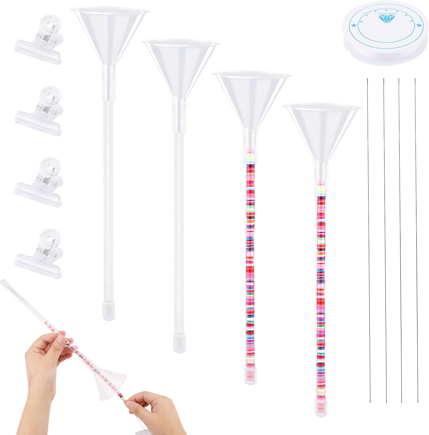 Amazon.com: Clay Bead Bracelet Making Kit, Beading Funnel Kit with ...