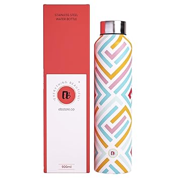 EB-Everything Beautiful Stainless Steel Water Bottle 1 ltr Leakproof ...