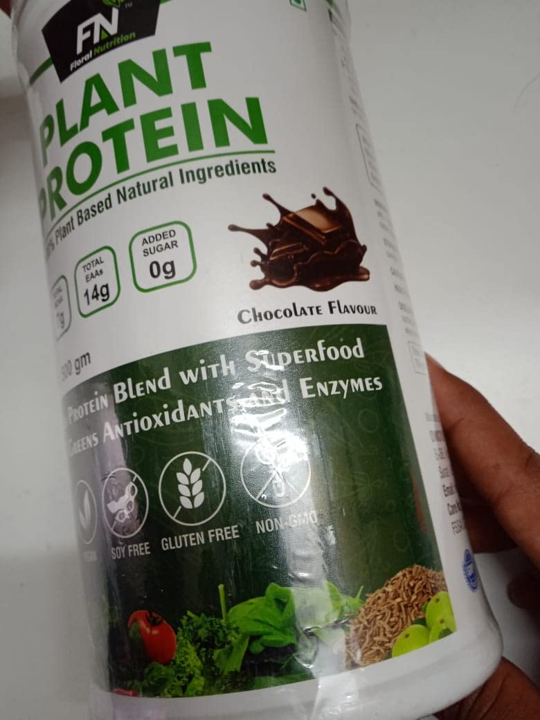 Floral Nutrition 100% Natural Plant Protein Powder, Brown Rice and Pea ...