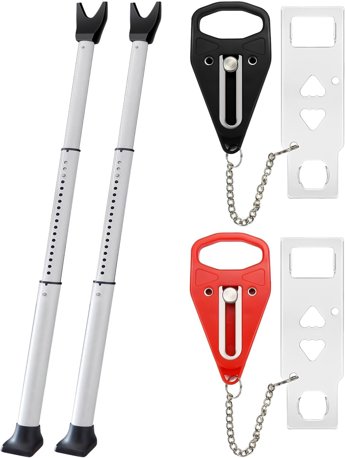 Portable Door Lock 2Pack & Door Security Bar 2 Pack - Amazon.com