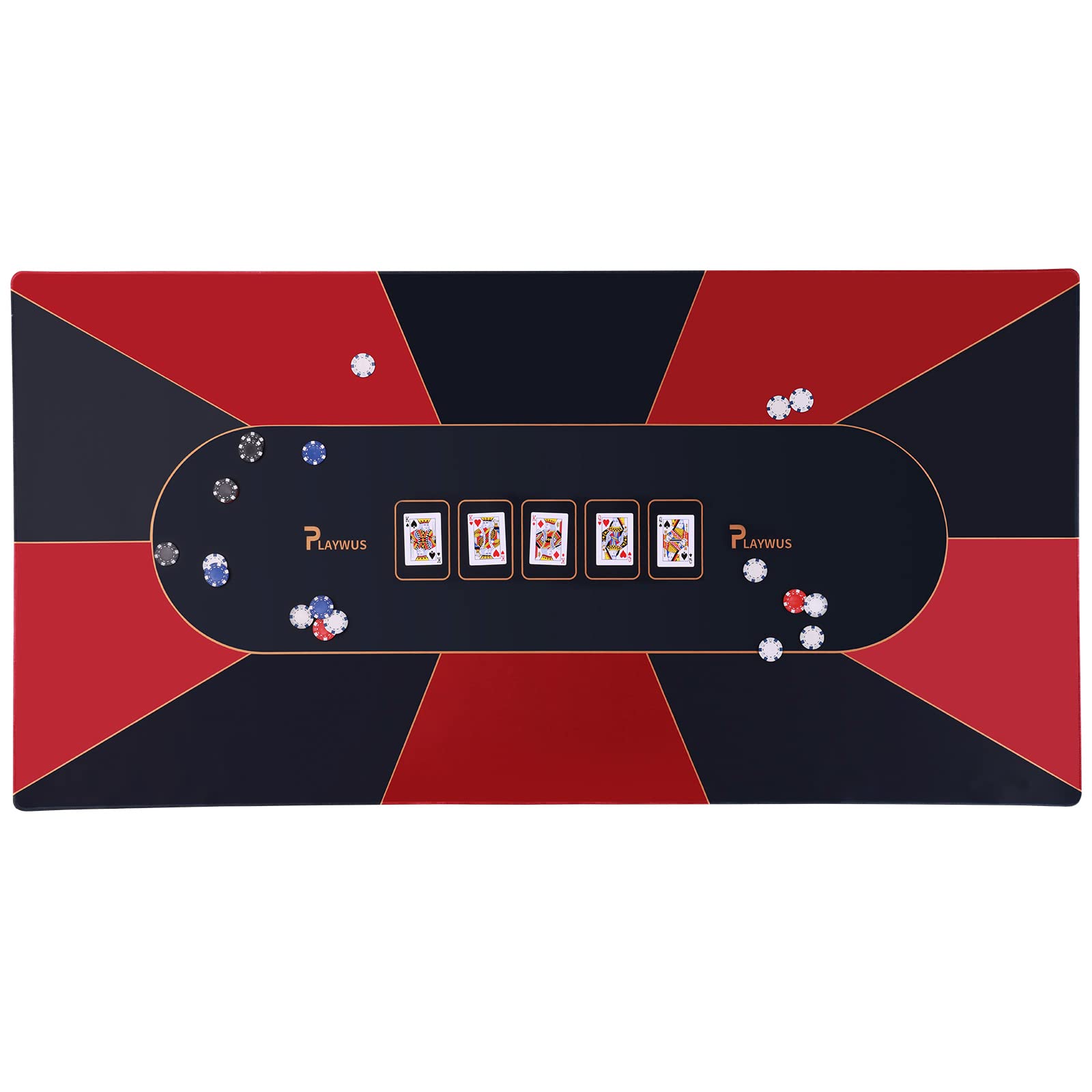 Amazon.com: PLAYWUS 48 x 24 Inch Poker Mat, Easy Cleaning Foldable ...