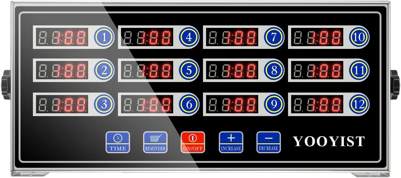 Amazon.com: Commercial 12 Channel Kitchen Timer Digital Restaurant ...