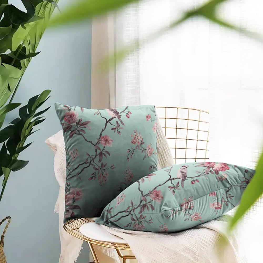 Buy SPACES DRAPE STORY Elegant Floral Print Decorative Soft Velvet ...
