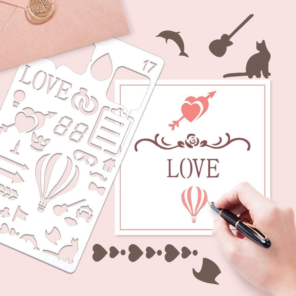 Journal Stencil Set, 30 Pieces Bullet Journal Stencil Set Drawing ...