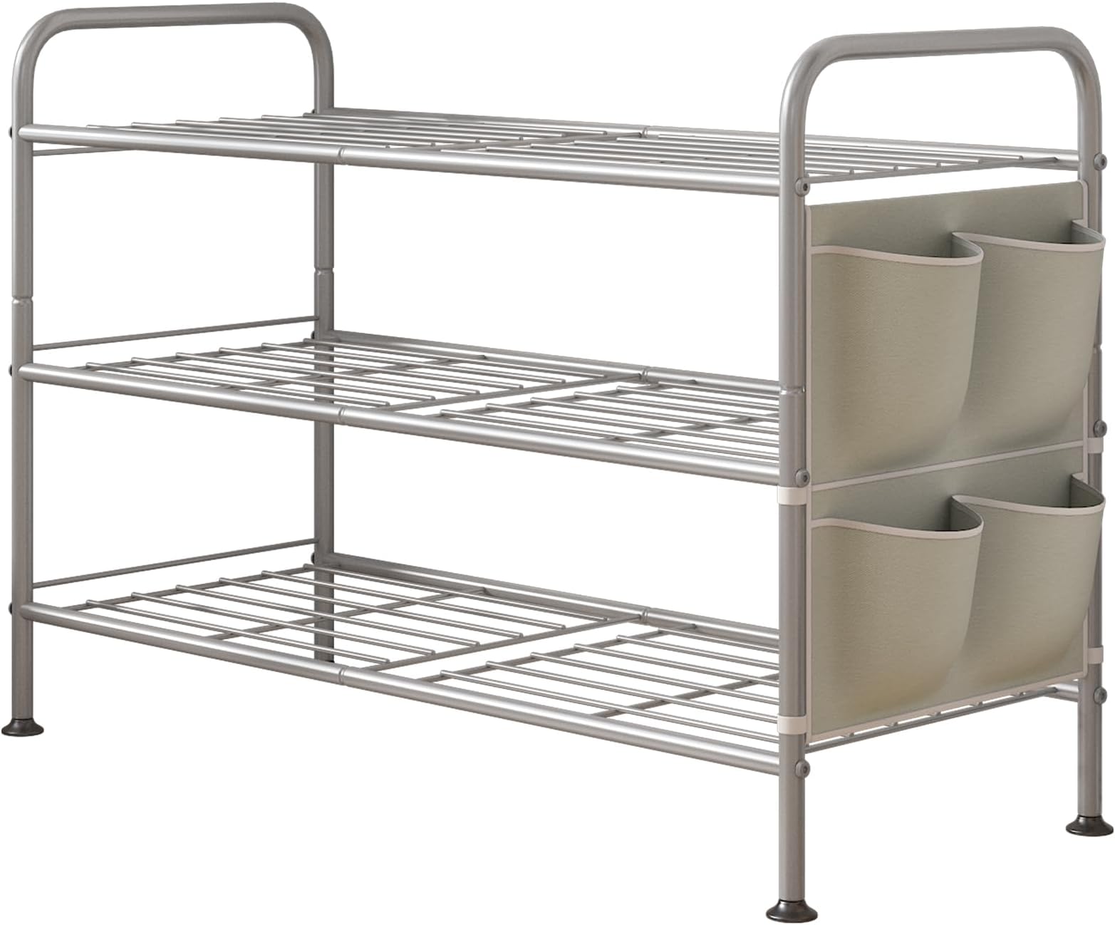 Amazon.com: SORCEDAS Shoe Rack 3 Tier Shoe Storage Organizer Metal with ...