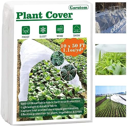 Amazon.com : 0.9oz Frost Cloth Plant Covers Freeze Protection, 10x50FT ...