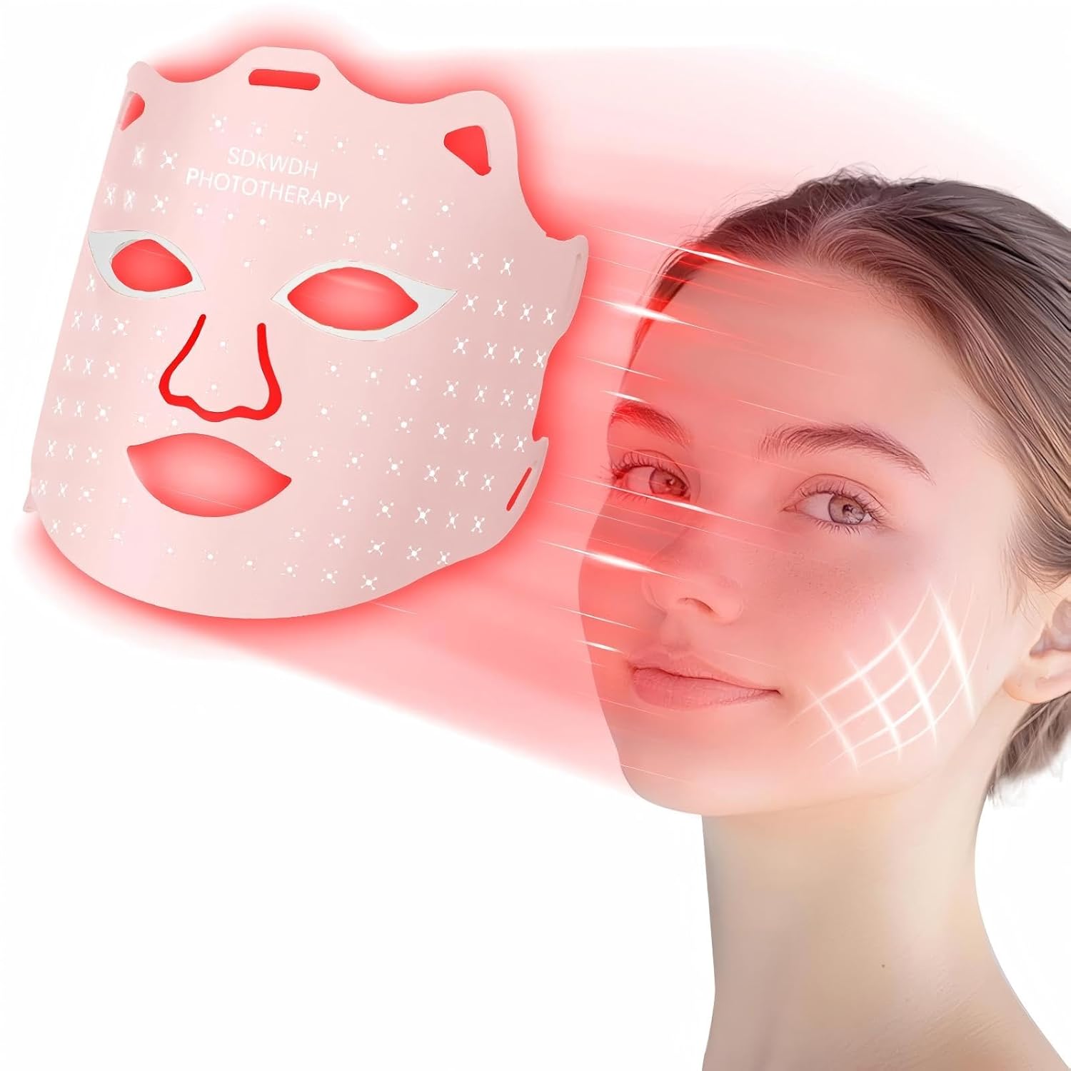 Amazon.com : SDKWDH Red Light Therapy for Face, 7 Colors LED Face Mask ...