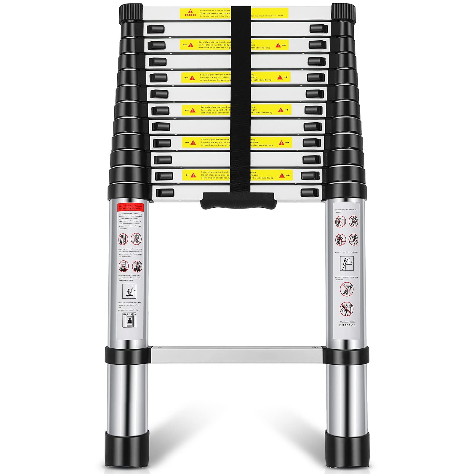 Olenyer Telescoping Ladder 12.5FT, Telescopic Extension Ladder ...
