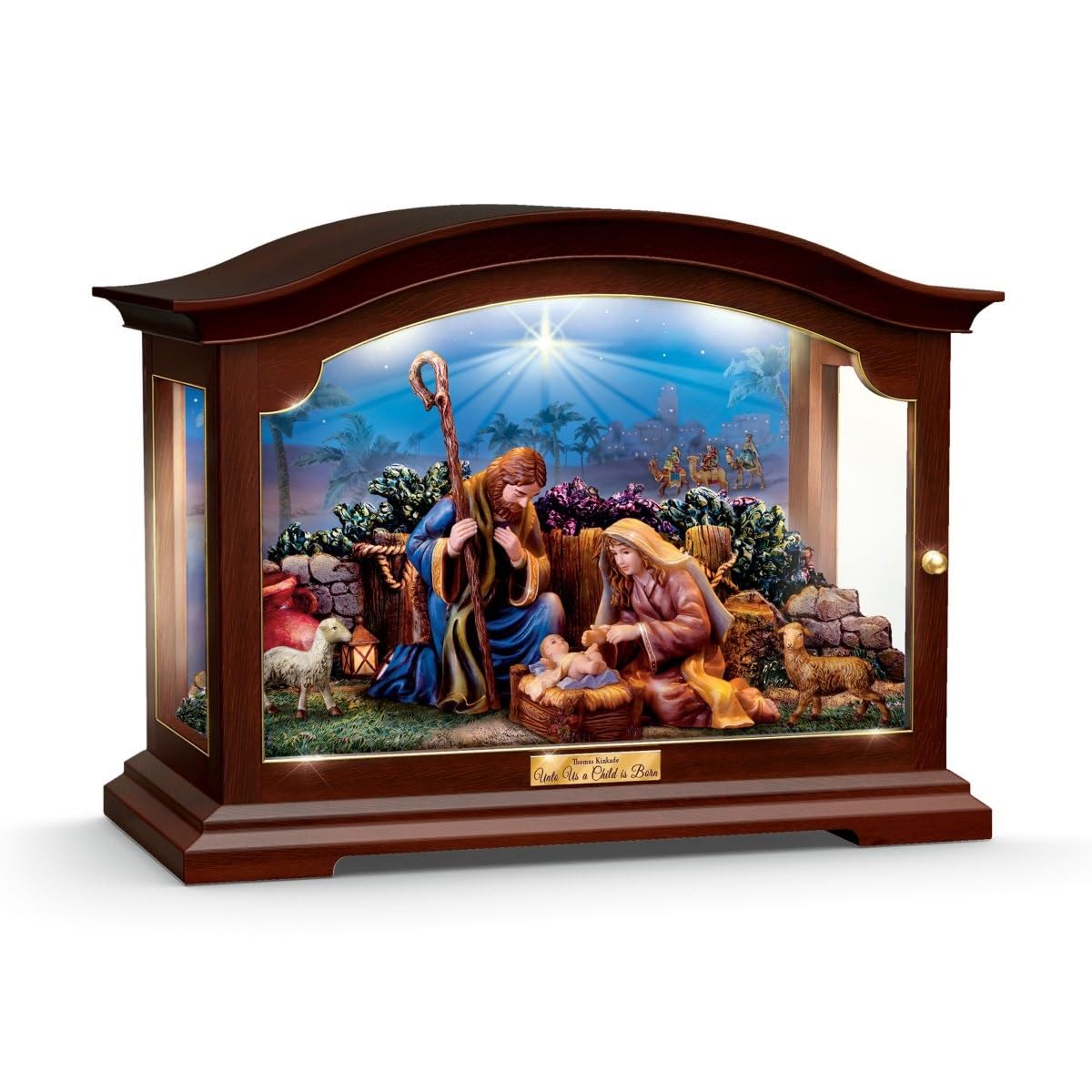 The Bradford Exchange Thomas Kinkade Unto Us a Child Is Born Nativity ...