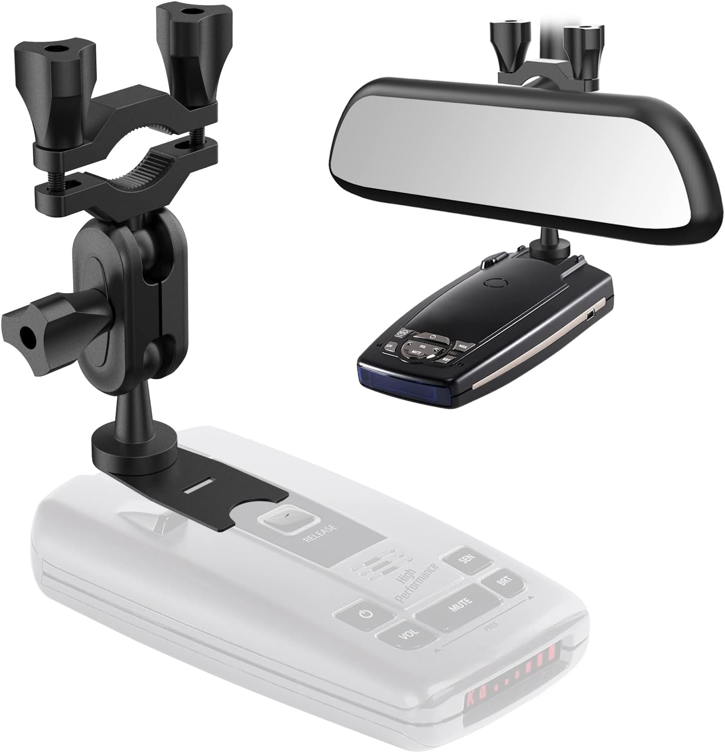 Amazon.com: LycoGear Rearview Mirror Stem Mount for Uniden R1 R2 R3 R4 ...