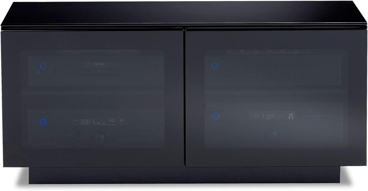 Amazon.com: BDI Furniture 8224 Mirage Double Wide Media Cabinet, Black ...