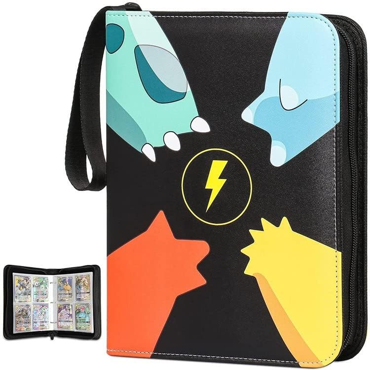 Trading Card Binder with Sleeves Collection - Cartable Cards Zipper ...