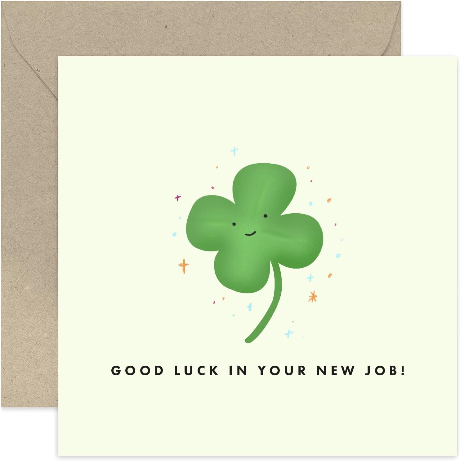 Amazon.com : Old English Co. Good Luck in Your New Job Card - Leaving ...