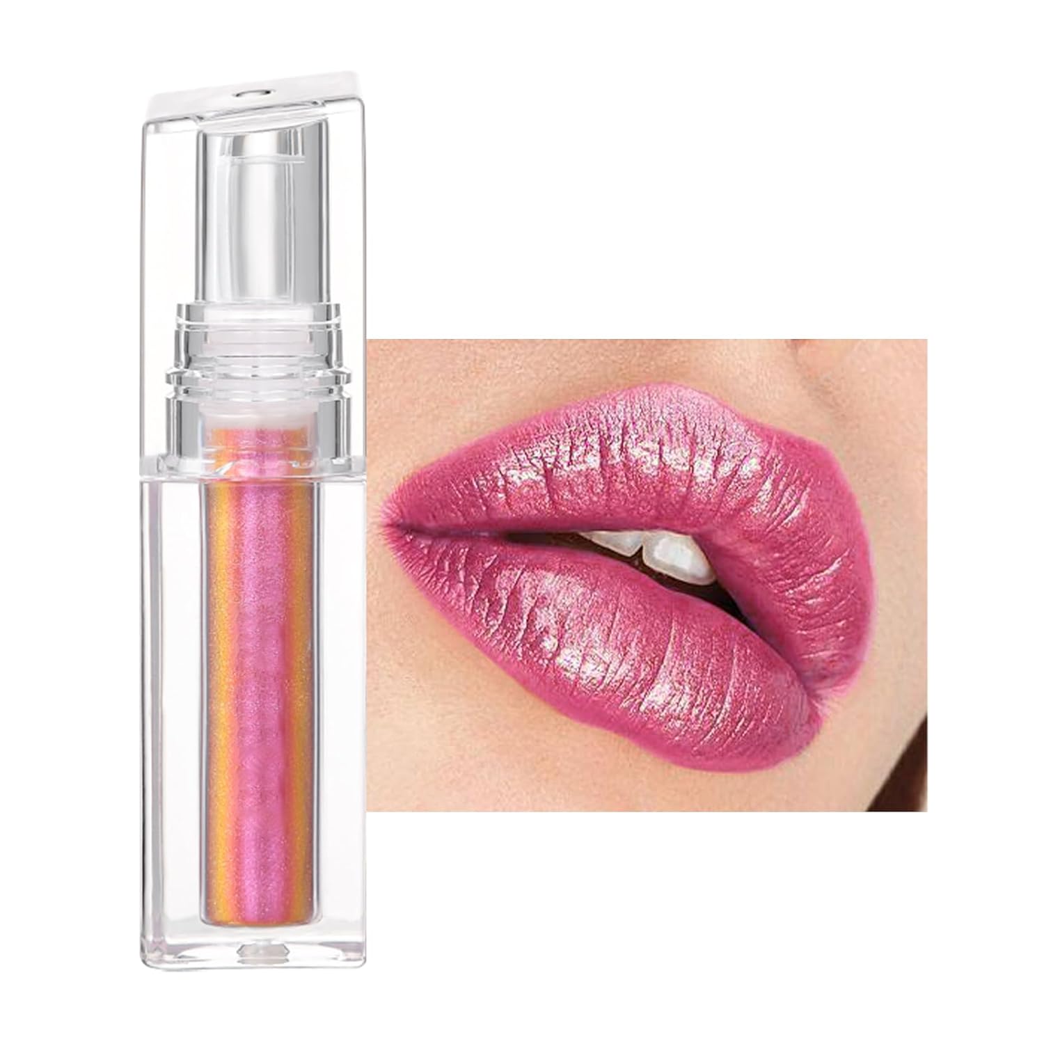 Amazon.com: MIESCHER Chameleon Lipstick, Multichrome Tinted Lip Gloss ...