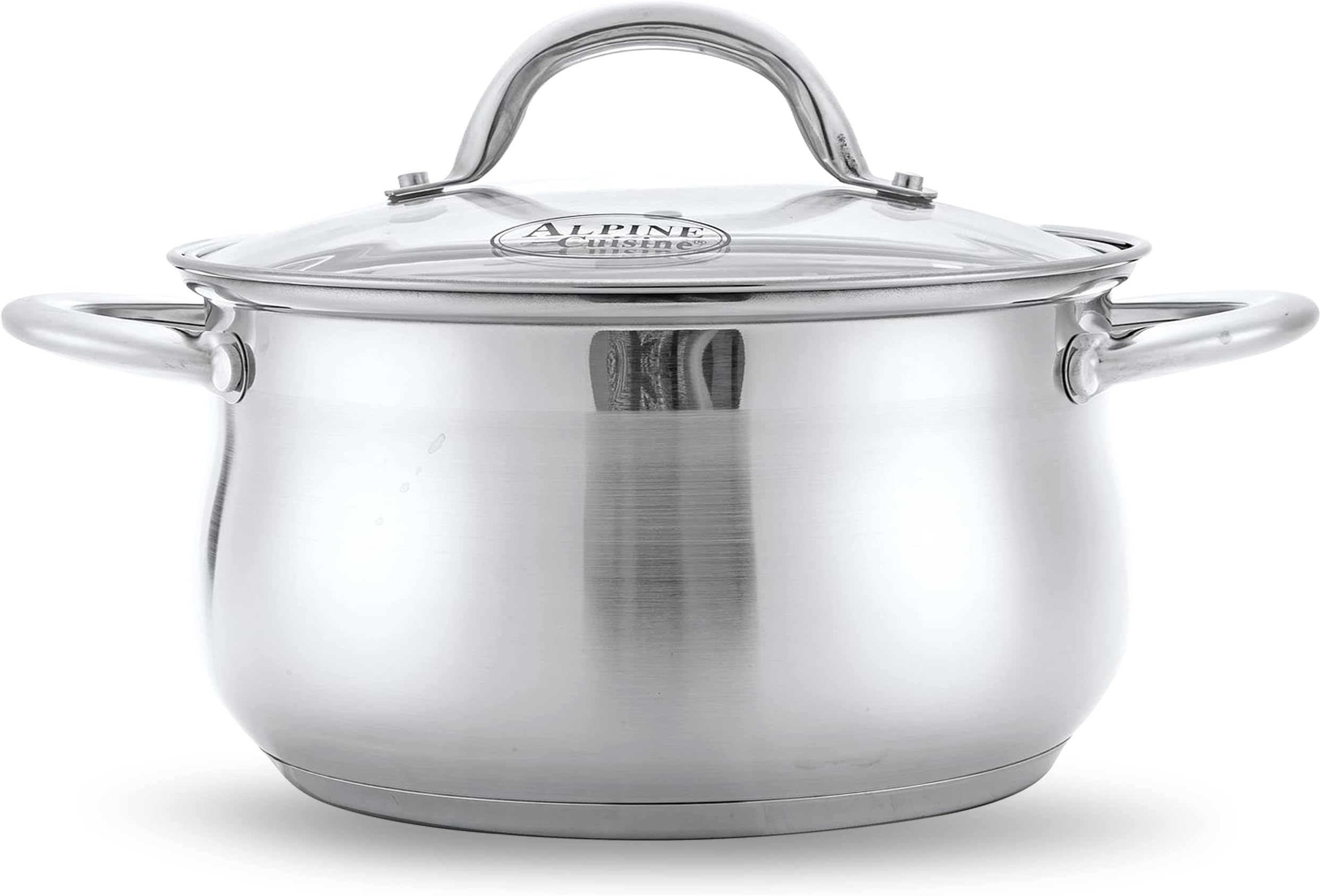 Amazon.com: Alpine Cuisine Stainless Steel Dutch Oven Belly Shape 6.5 ...