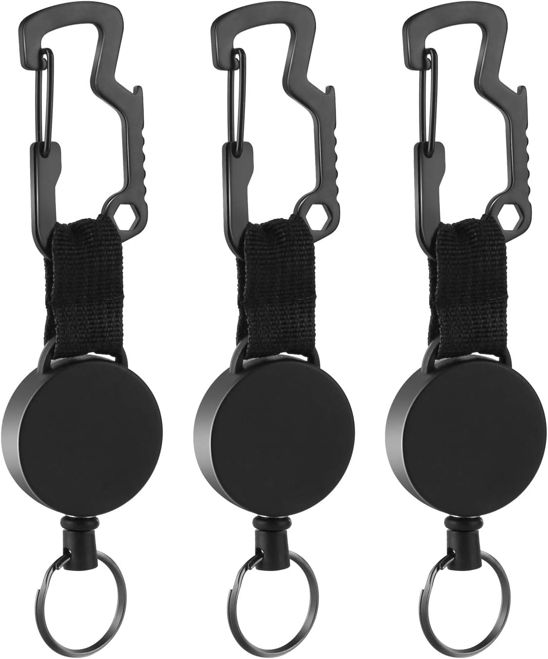 Amazon.com : 14 Packs Retractable Badge Holder Carabiner Badge Reel ...
