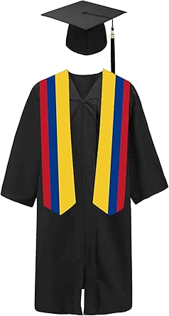 Amazon.com: SNUWITH Colombia Flag Graduation Sash/Stole/Scarf 180X13CM ...