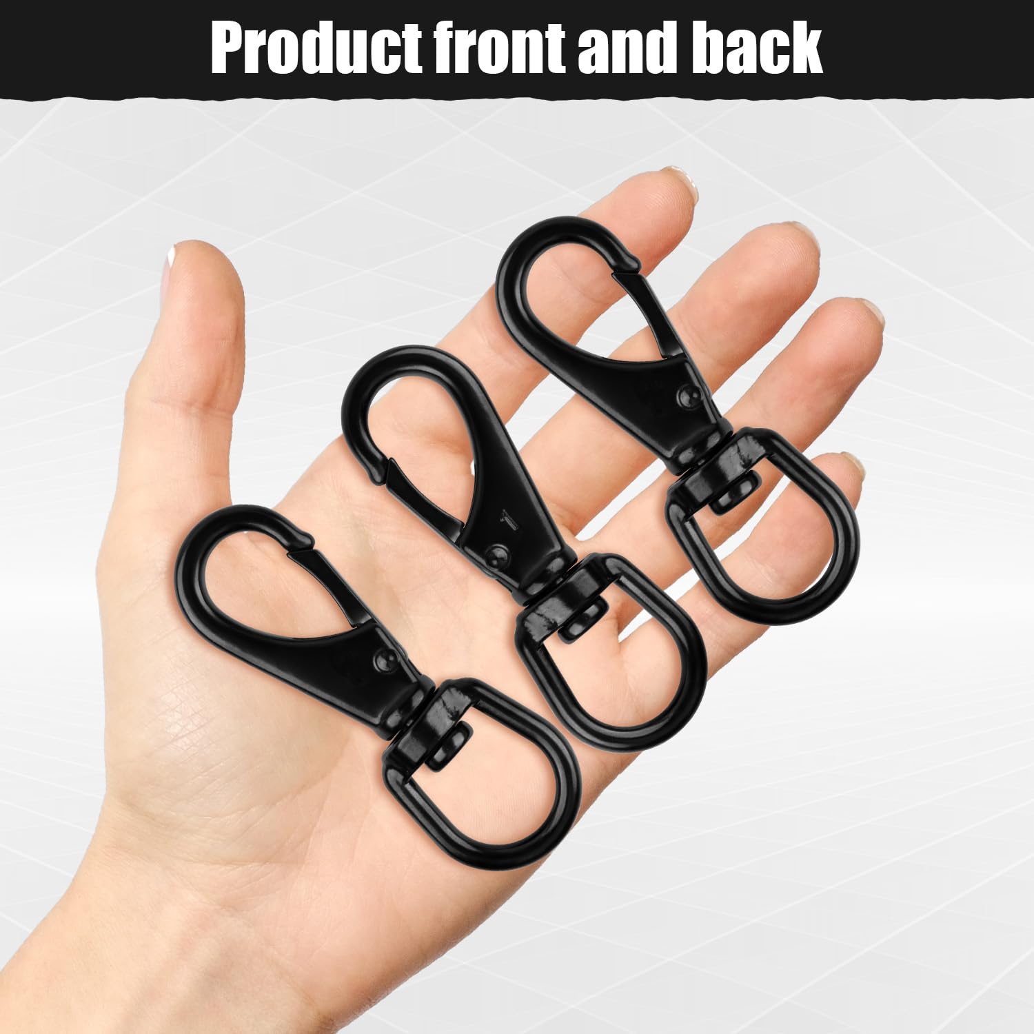 Mixiflor 4 Pack Stainless Steel Swivel Eye Snap Hook - 4" Rotating