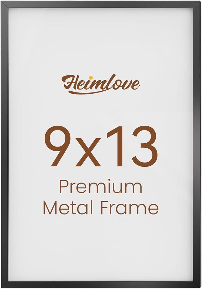 Amazon.com - Heimlove 9x13 Metal Picture Frame,Black Aluminum Photo ...