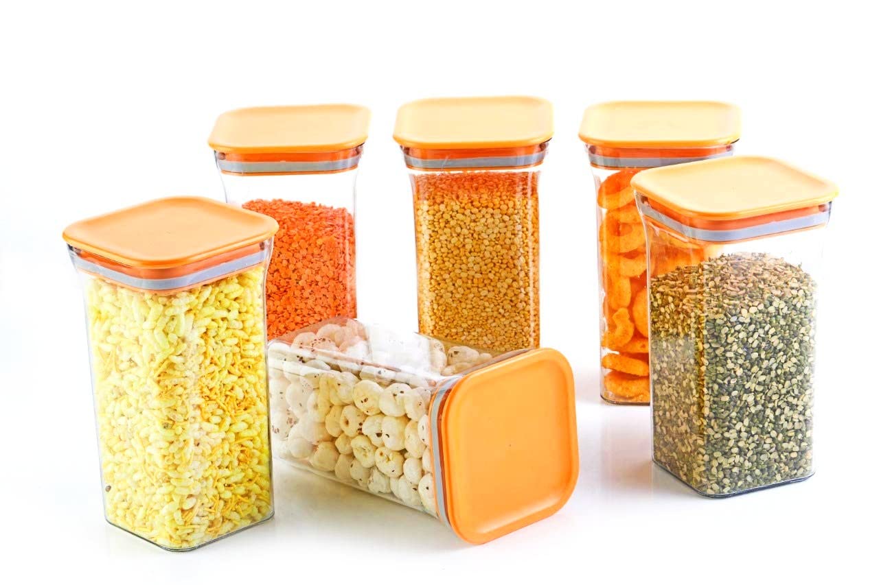 Buy MAHADEV Airtight Plastic Unbreakable Square Containers, Kitchen ...