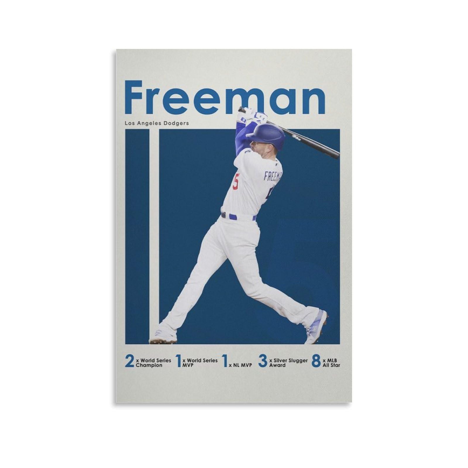 Amazon.com: Freddie Freeman Poster, Baseball Poster, Sports Poster, Los ...