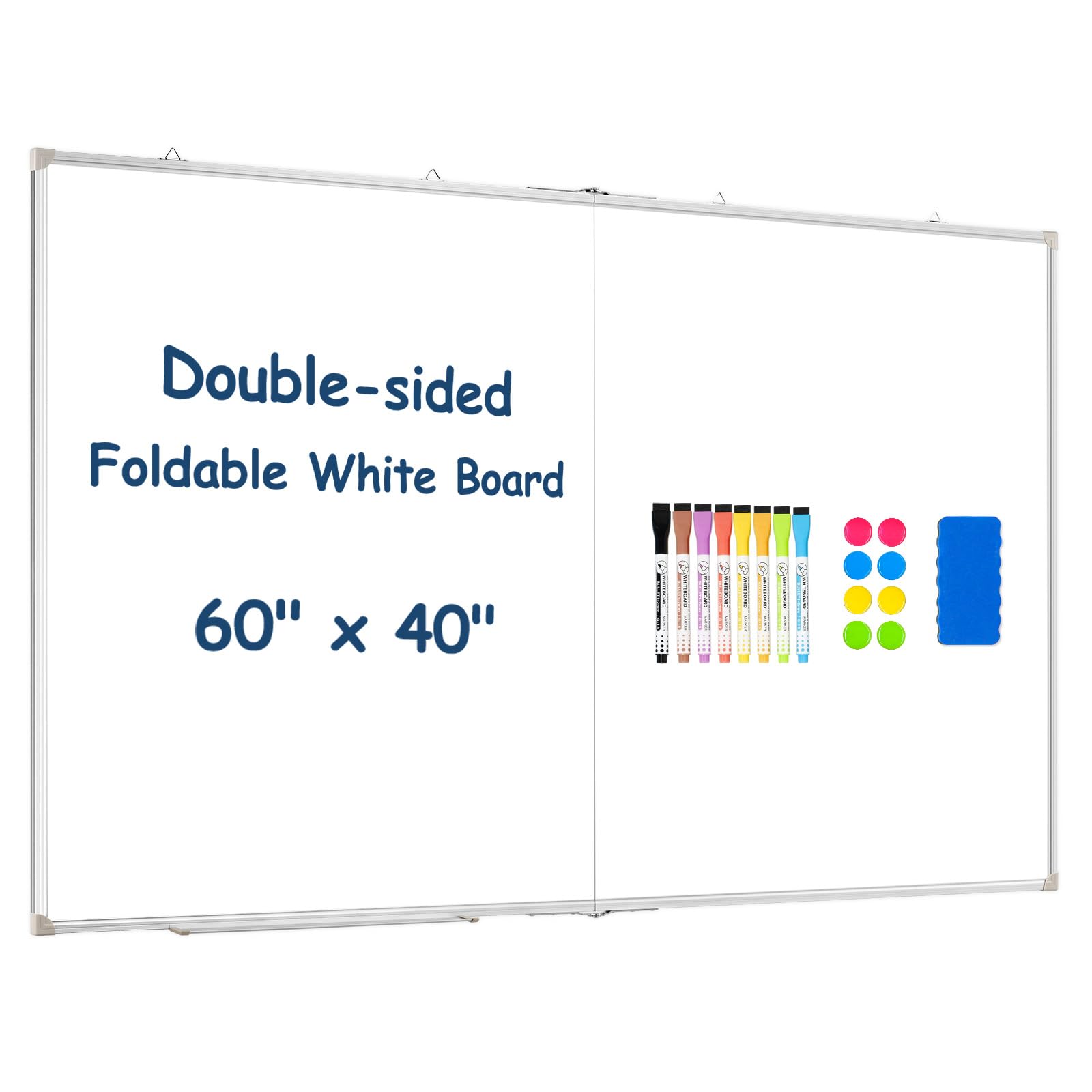 Amazon.com: Large White Board Dry Erase Silver Aluminium Frame, 60" x ...
