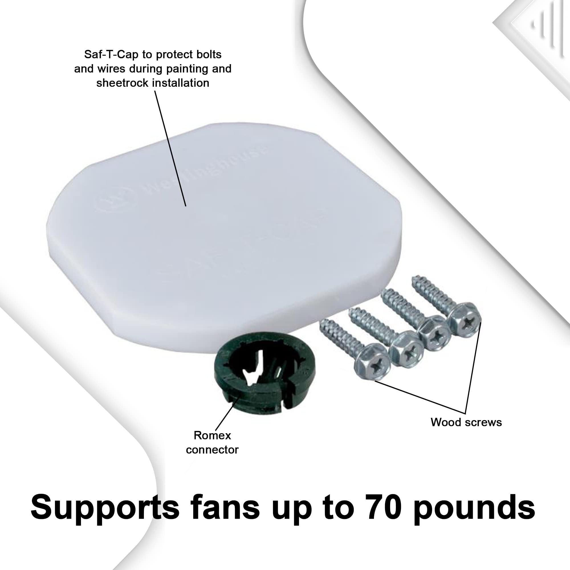 Snapklik.com : Ciata Ceiling Fan Mounting Bracket, Saf-T-Brace