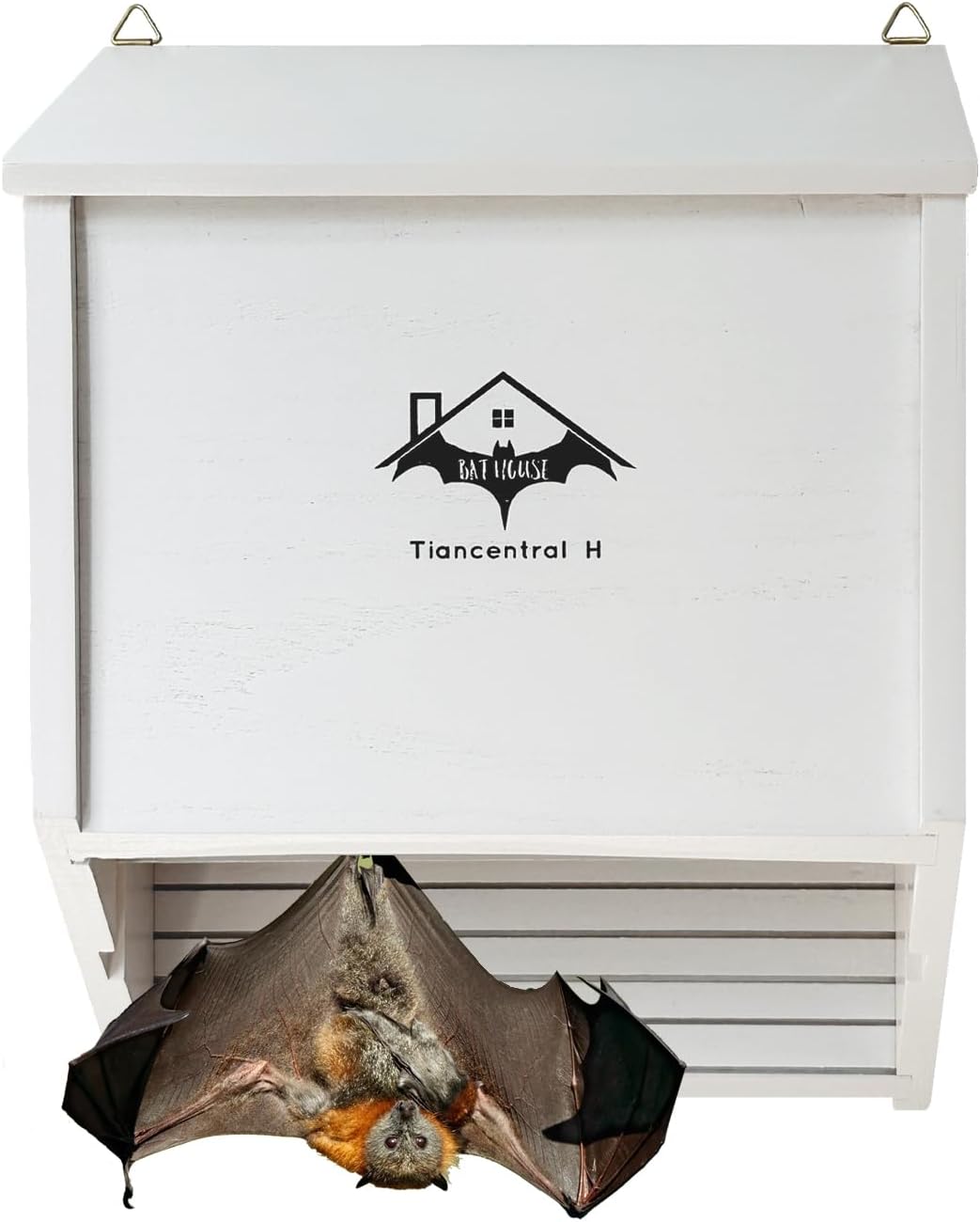 Amazon.com: Bat Houses for Outdoors 2 Chamber Bat House 12.8Inch Bat ...