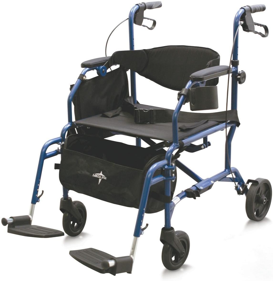Amazon.com: Medline Translator Combination Transport Chair and Rollator ...
