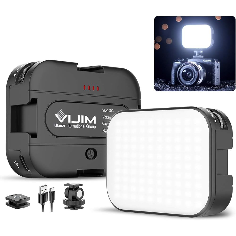 $9/mo - Finance 2 Pack VIJIM VL100C Bi-Color LED Video Light on Camera ...
