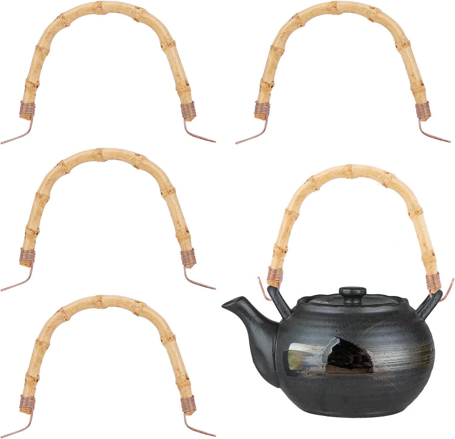 Amazon.com | Honbay 6PCS Rattan Metal Teapot Handle Replacement ...
