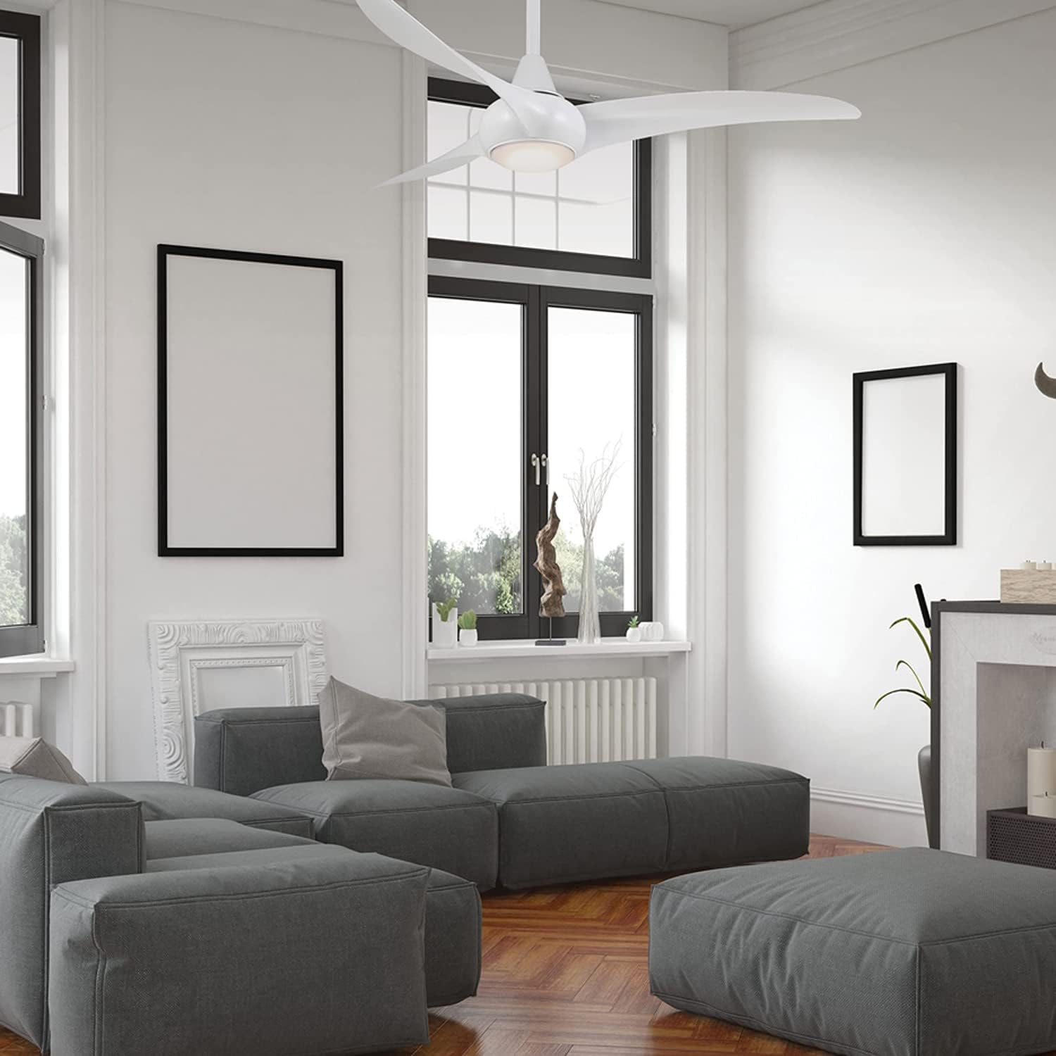 Ventilador de techo Minka-Aire F844-WH con movimiento ligero color ...