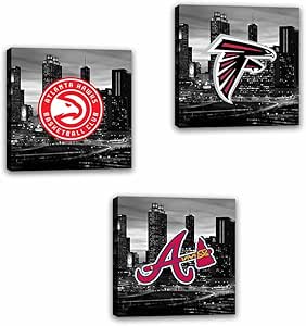 Amazon.com: Atlanta City Sports Team Canvas Wall Art Falcons Poster ...