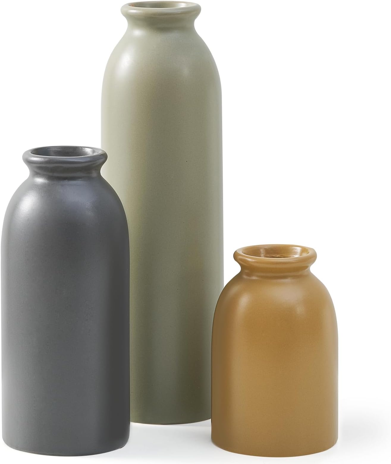 Amazon.com: Modern Farmhouse Decor Jug Vase - Stoneware Ceramic Vases ...