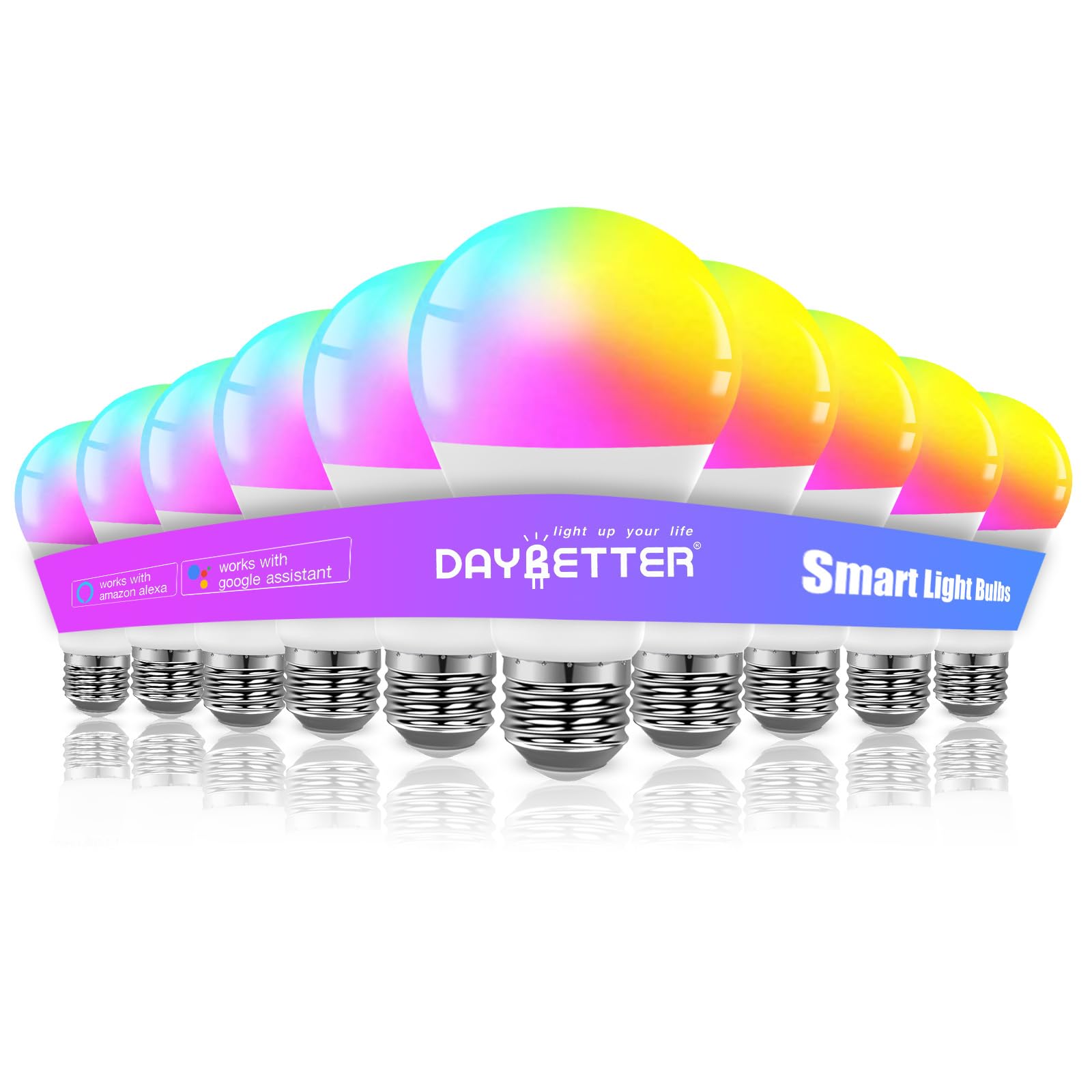 DAYBETTER Smart Light Bulbs, Alexa Light Bulbs, Smart Bulbs that Work ...