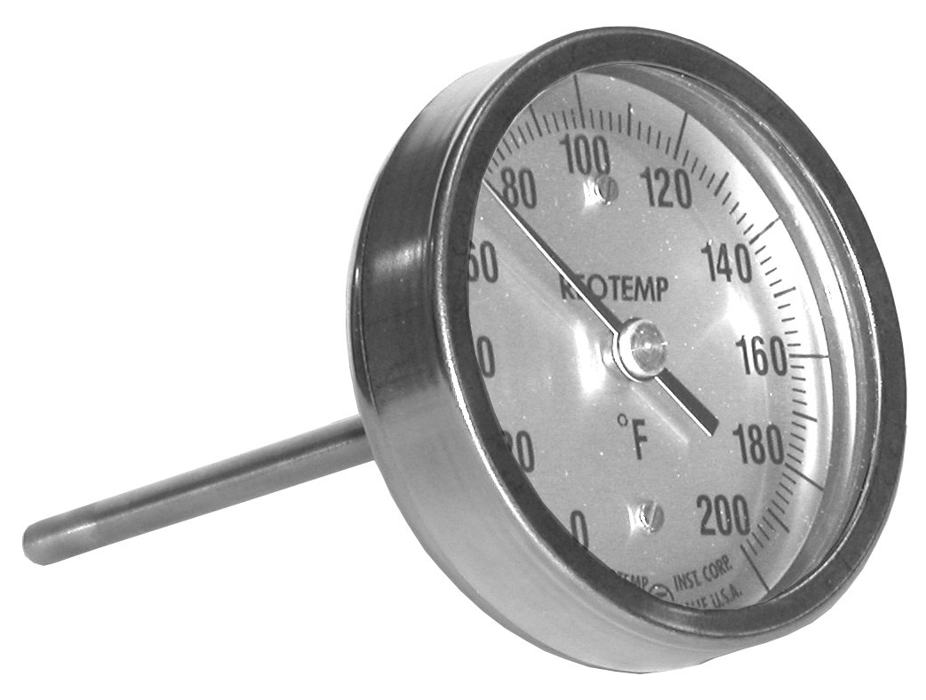 Buy REOTEMP AA1201F69 Stainless Steel Bi Metal Thermometer, 12" Stem, 1 ...