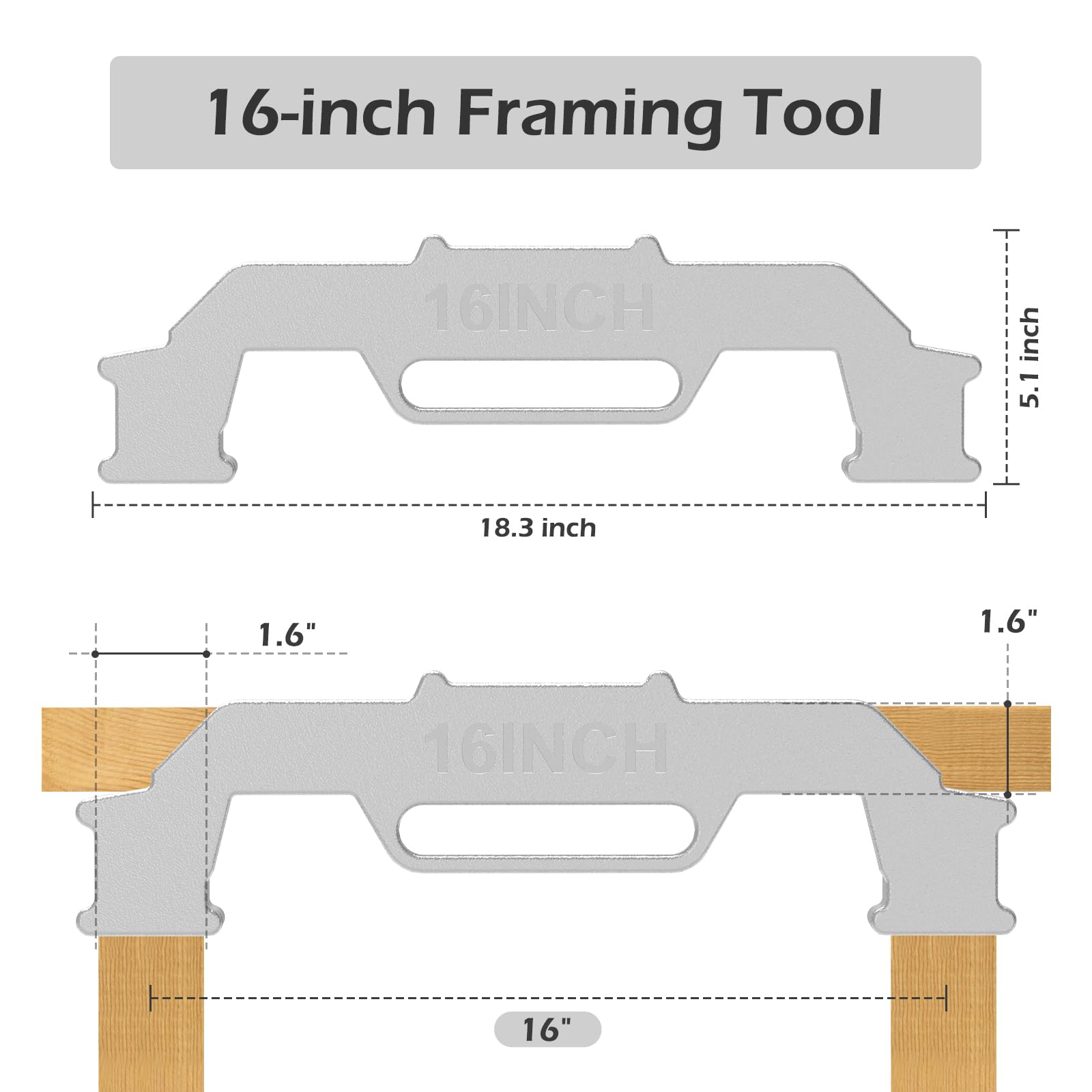 Snapklik.com : 16" Framing Tools,16 Inch On-Center Framing Layout Tool ...