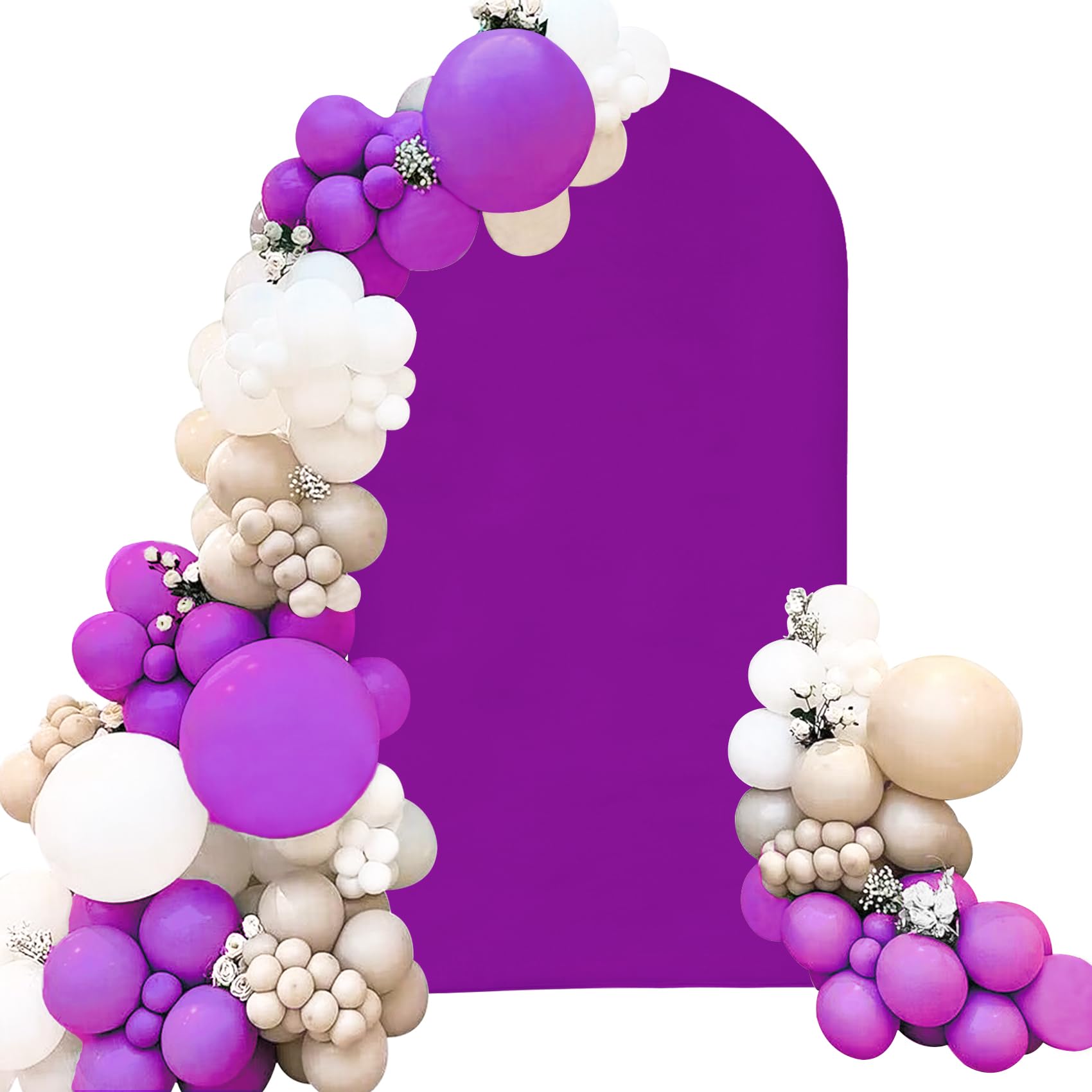 Amazon.com : Spandex Fitted Wedding Arch Cover 4FT Purple Arch Backdrop ...