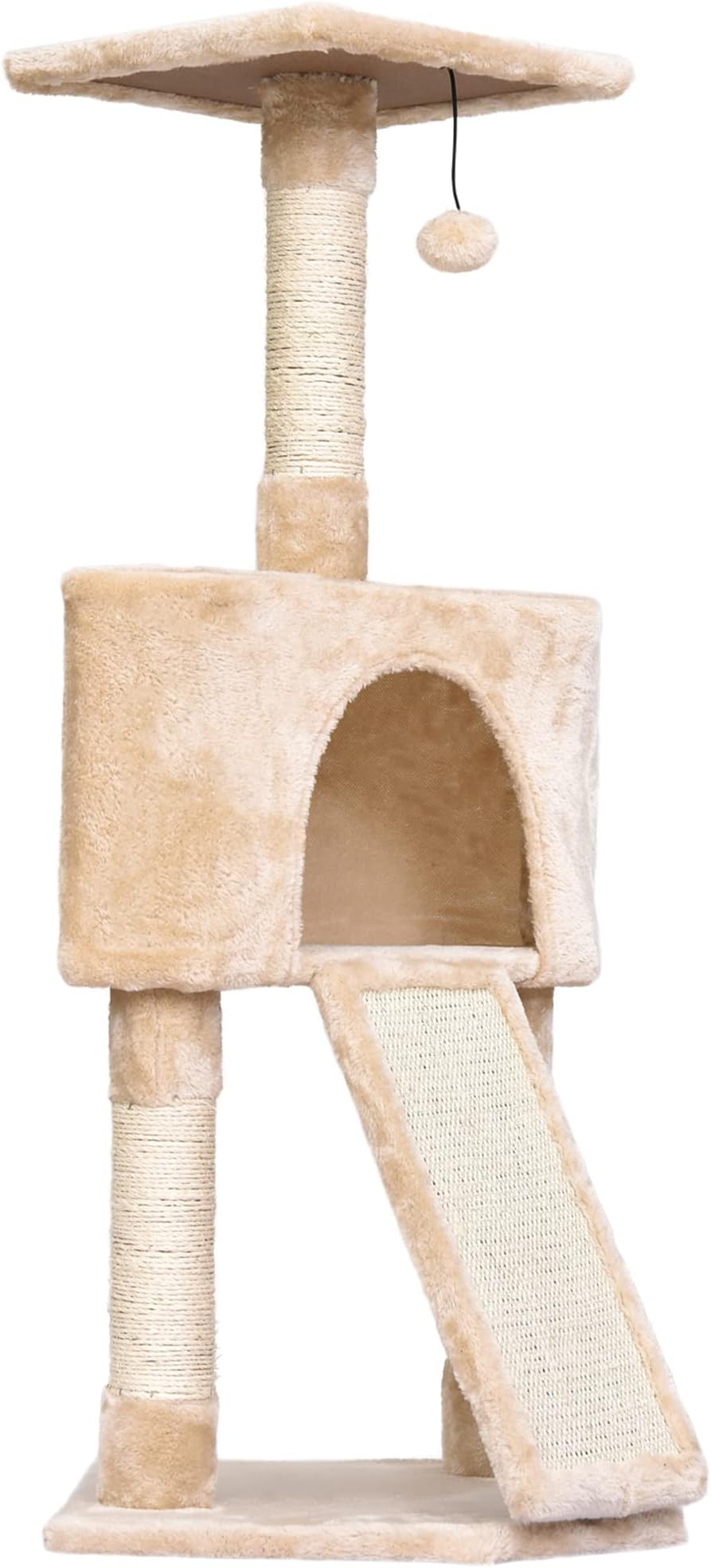 PawHut Corner Cat Tree for Indoor Cats, Kitten Tower with Scratching ...